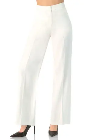 IVONNE Wide-Leg Straight Cotton Pants