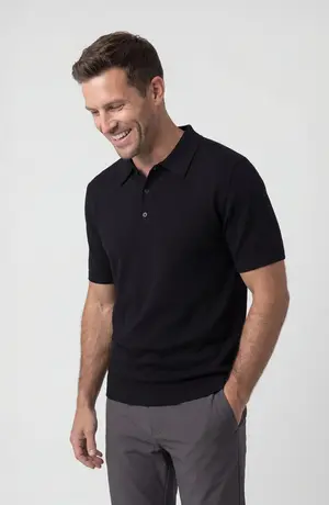 JACK ARCHER Legacy Resort Polo - True Black