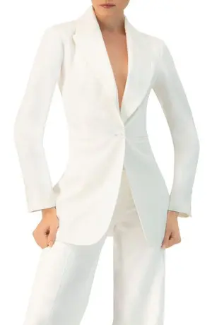 IVONNE Single-button Blazer - White
