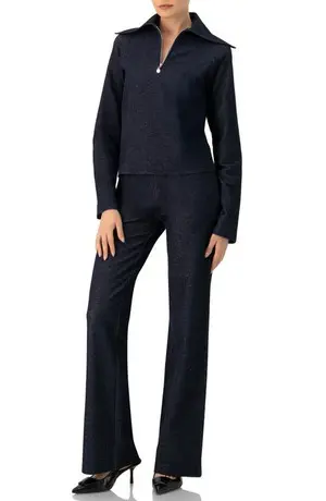 IVONNE Ribbed Wide-leg Pants