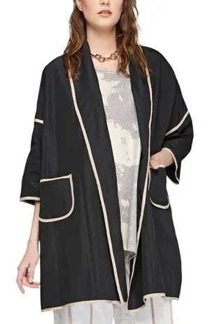 LUUKAA Memory Taffeta Duster - Black