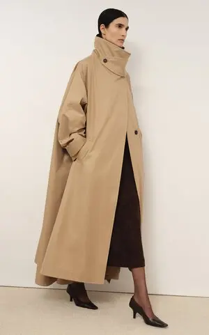 KALLMEYER Gabin Cotton Trench Coat - Khaki
