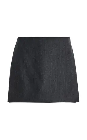 KALLMEYER Kenna Virgin Wool Mini Skirt - Dark Grey