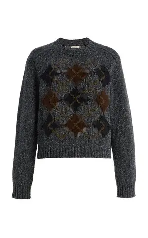 KALLMEYER Nina Wool-blend Crewneck Sweater - Grey