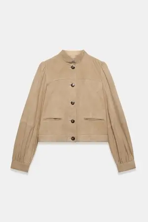 Mint Velvet Suede Puff Sleeve Jacket