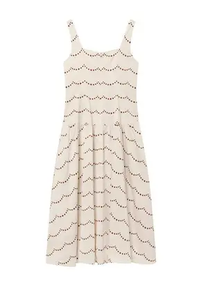 Mint Velvet Spot Print Midi Dress With Thin Straps
