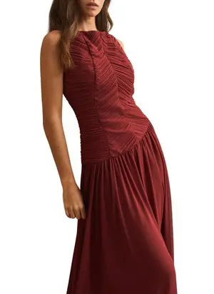 Mint Velvet Ruched Detail Midi Dress