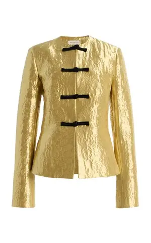 KALLMEYER Tilda Metallic Jacquard Jacket - Gold