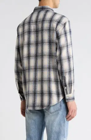 925 ORIGINALS Oversize Coastal Plaid Button-up Flannel Shirt