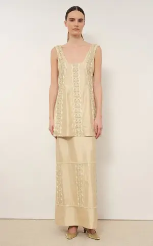 KALLMEYER Reed Silk Maxi Skirt