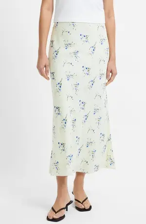 French Connection Floral Bias Cut Midi Skirt