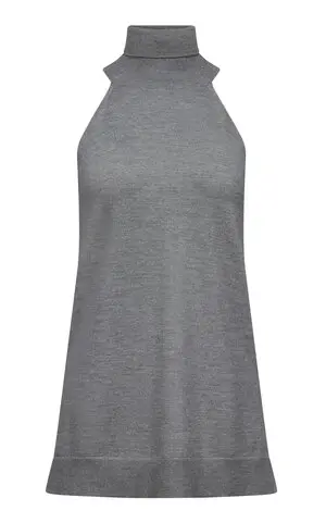 FFORME Devon Wool High-neck Top - Light Grey