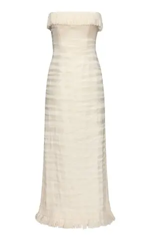 FFORME Paloma Fringed Maxi Dress - Ivory