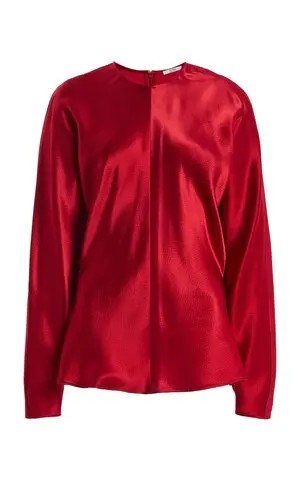 FFORME Sylvie Dolman-sleeve Draped Top - Red
