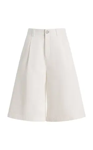 DL1961 Hepburn Aura High-rise Pleated Denim Shorts