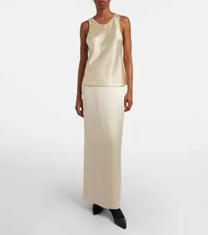 THE ROW Kiernan Silk Satin Maxi Skirt