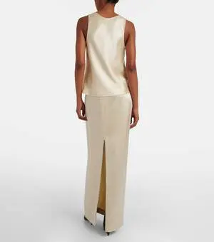 THE ROW Kiernan Silk Satin Maxi Skirt