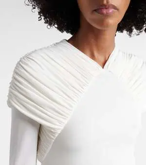 FERRAGAMO Ruched Crêpe Jersey Midi Dress