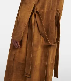 THE ROW Raisa Suede Coat - Brown