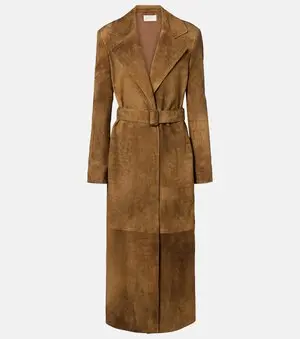 THE ROW Raisa Suede Coat - Brown