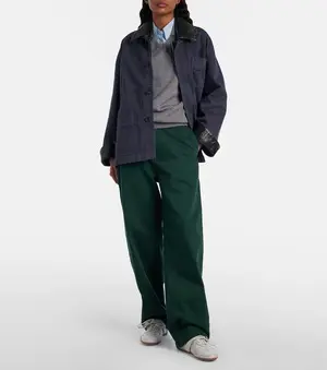Miu Miu Virgin Wool Polo Sweater - Grey