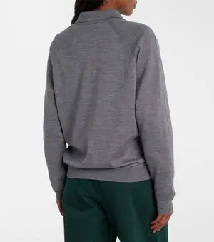 Miu Miu Virgin Wool Polo Sweater - Grey