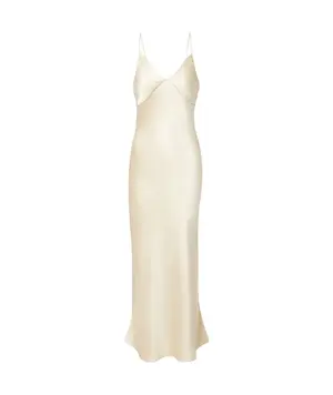 THE ROW Barika Silk Satin Slip Dress - White