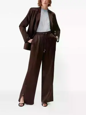 Liu Jo Slit-satin Trousers - Brown