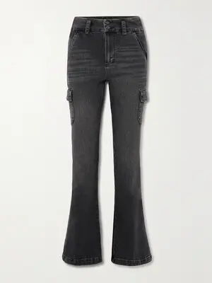 Paige Dion High-rise Flared Cargo Jeans