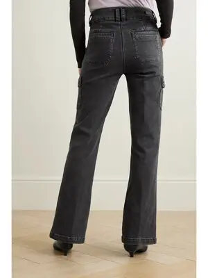 Paige Dion High-rise Flared Cargo Jeans