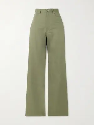 Loewe Cotton-twill Straight-leg Pants