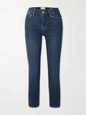 FRAME Le High Cropped Straight-leg Jeans