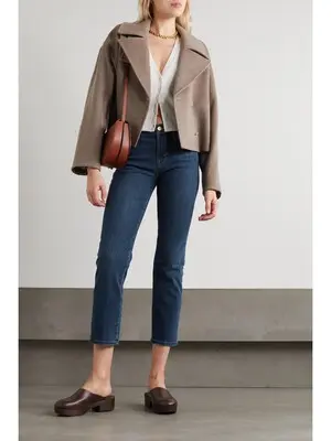 FRAME Le High Cropped Straight-leg Jeans