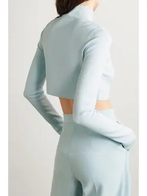 Lapointe Cropped Stretch-knit Top