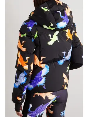 JETSET Julia Hooded Quilted Printed Ski Jacket