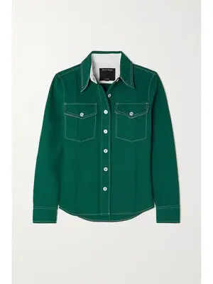 MERYLL ROGGE Paneled Cotton-blend Drill Shirt