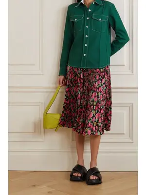 MERYLL ROGGE Paneled Cotton-blend Drill Shirt