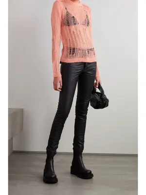 Rick Owens Distressed Open-knit Sweater