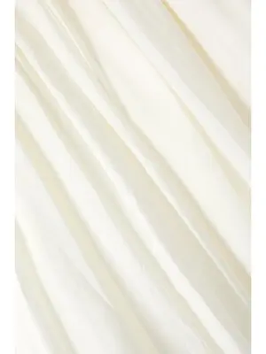 THE ROW Ruth Pleated Cotton-poplin Midi Skirt