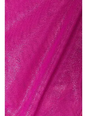 Oseree Layered Two-tone Stretch-lamé Bikini