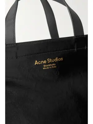 Acne Studios Leather-trimmed Coated-twill Tote