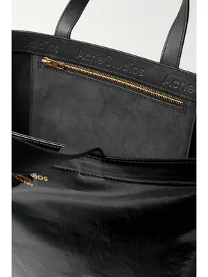 Acne Studios Leather-trimmed Coated-twill Tote