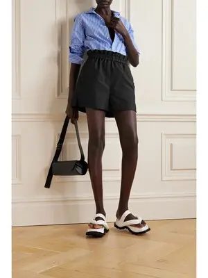 Tibi Gathered Shell Shorts