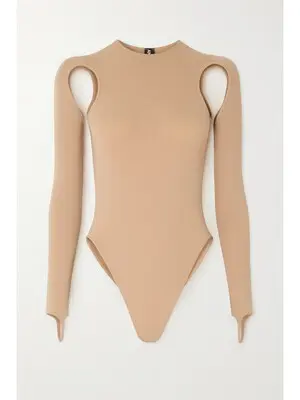 ANDREĀDAMO Cutout Stretch-jersey Bodysuit