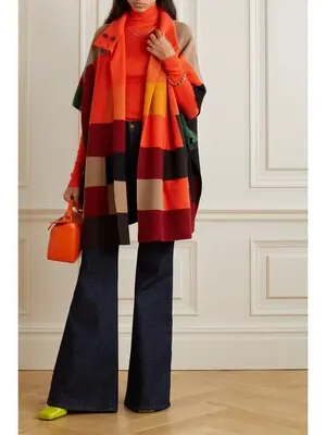 Akris Ribbed Intarsia Cape