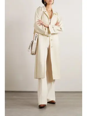 Chloé Belted Silk, Wool, And Cashmere-blend Trench Coat