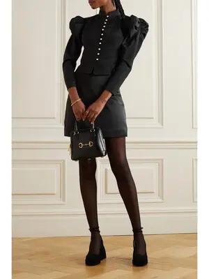 Batsheva Song" Faux Pearl-embellished Faille Blouse