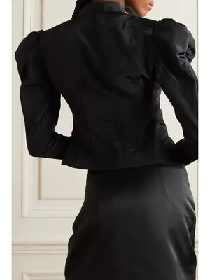 Batsheva Song" Faux Pearl-embellished Faille Blouse