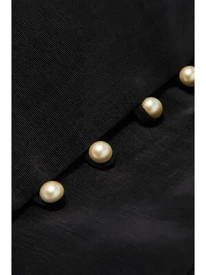 Batsheva Song" Faux Pearl-embellished Faille Blouse