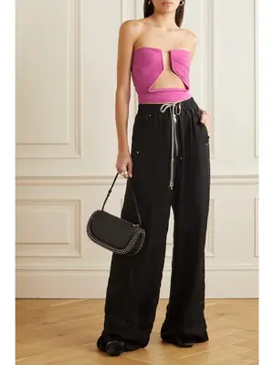 Rick Owens Prong Strapless Ruched Cutout Top